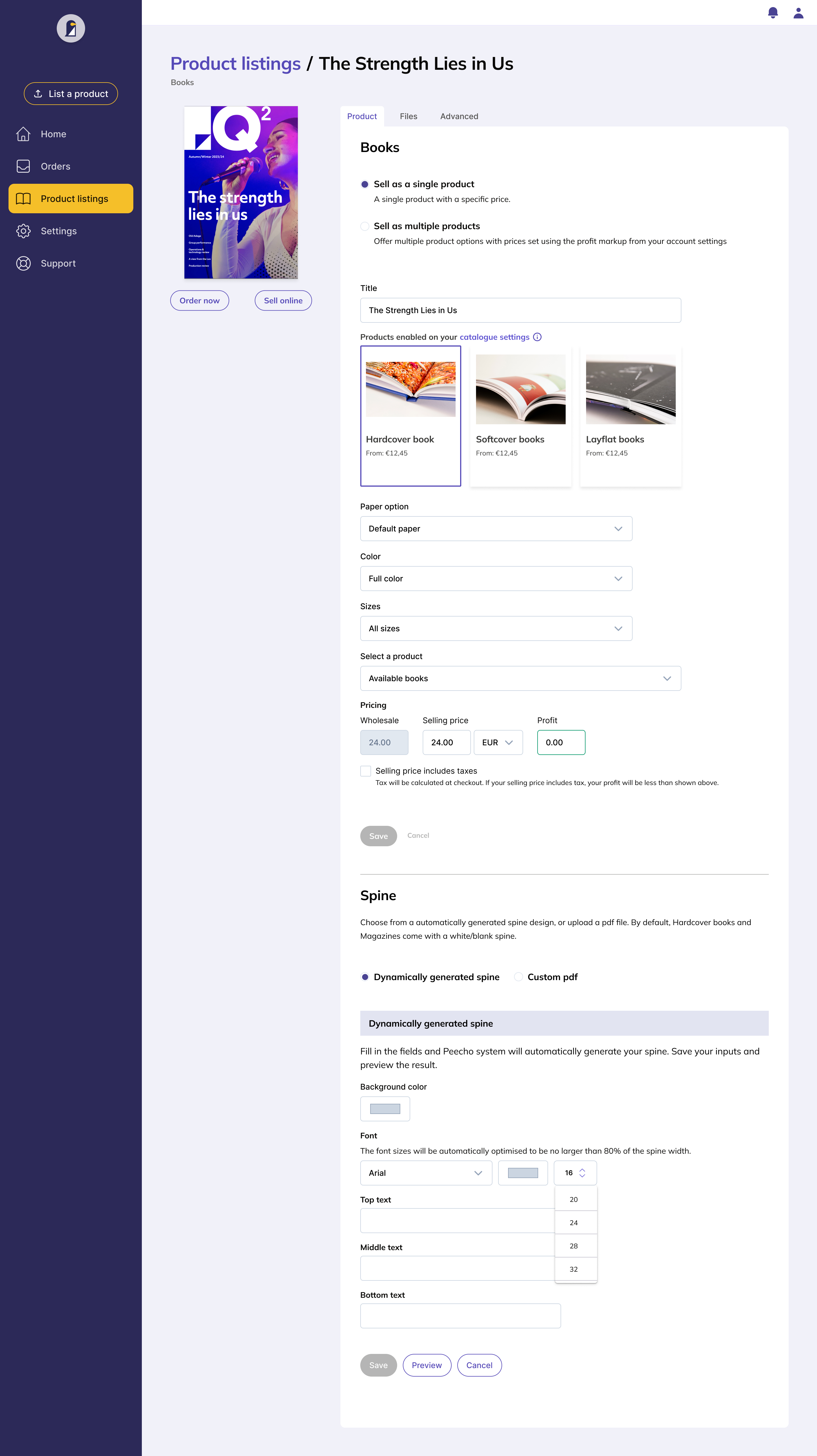 From Publication Page to Product Listings – Peecho Knowledge Base